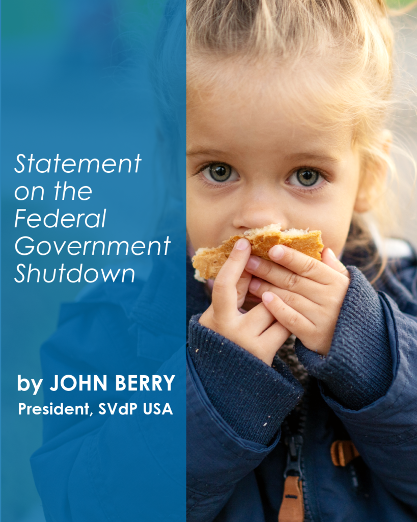 Statement from John Berry, National President of SVdP USA, on the Federal Government Shutdown ...